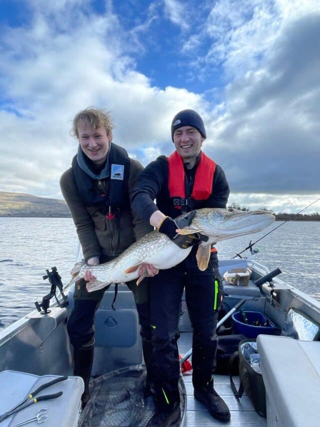 Great pike fishing for German students in Leitrim | Fishing in Ireland ...